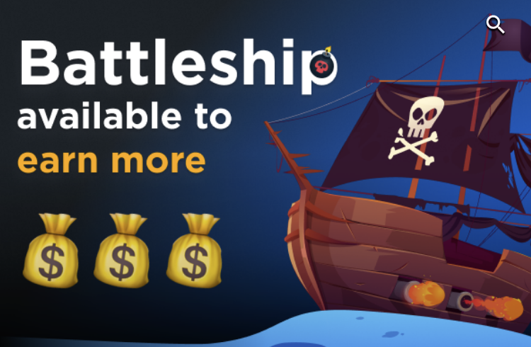 New game available! Have users play Battleship and collect tokens