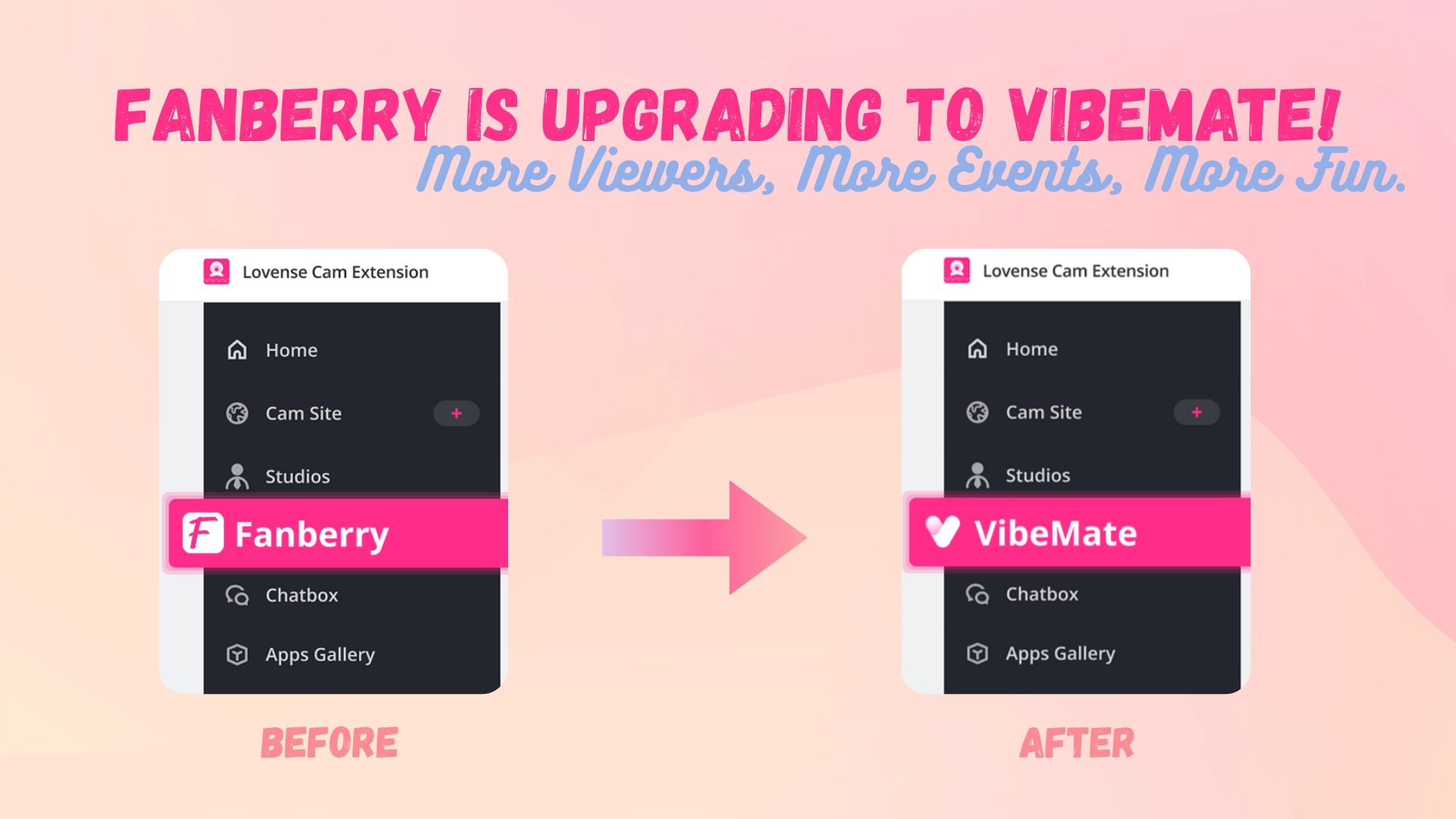 Great News: Fanberry is officially becoming Vibemate